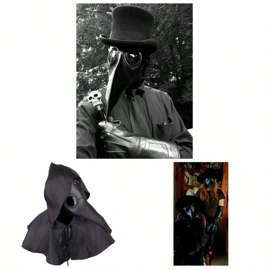 Halloween Plague Doctor Steampunk Cosplay Costume Bird Beak Long Beak ...