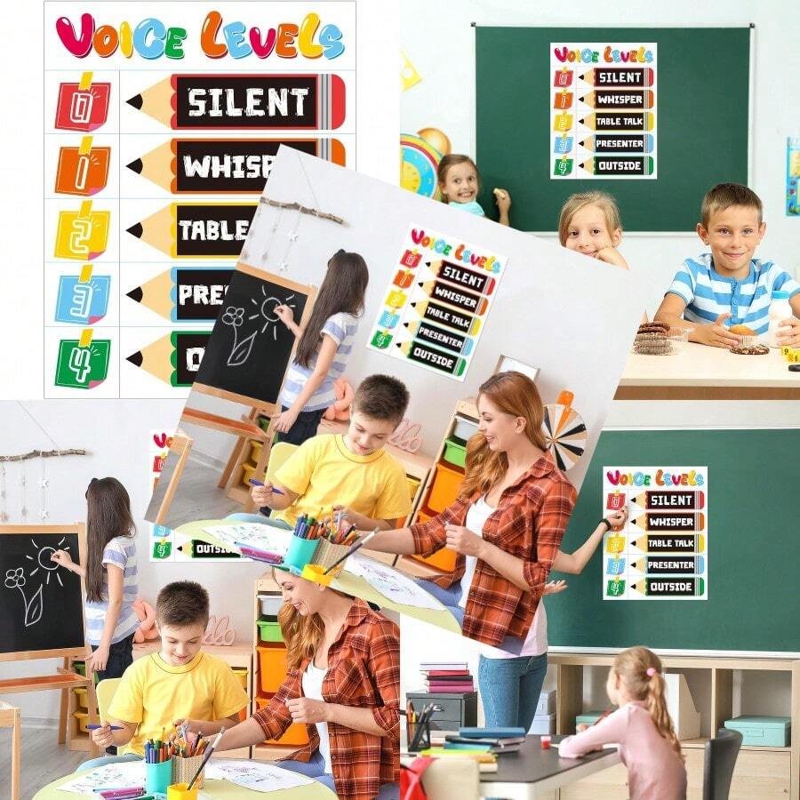 PAIVSUN Voice Level Chart For Classroom Noise Levels Rules Poster ...