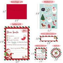 Christmas Official Letter To Santa Kit 8 Sets 5.9 X 7.9 Santa Letter ...
