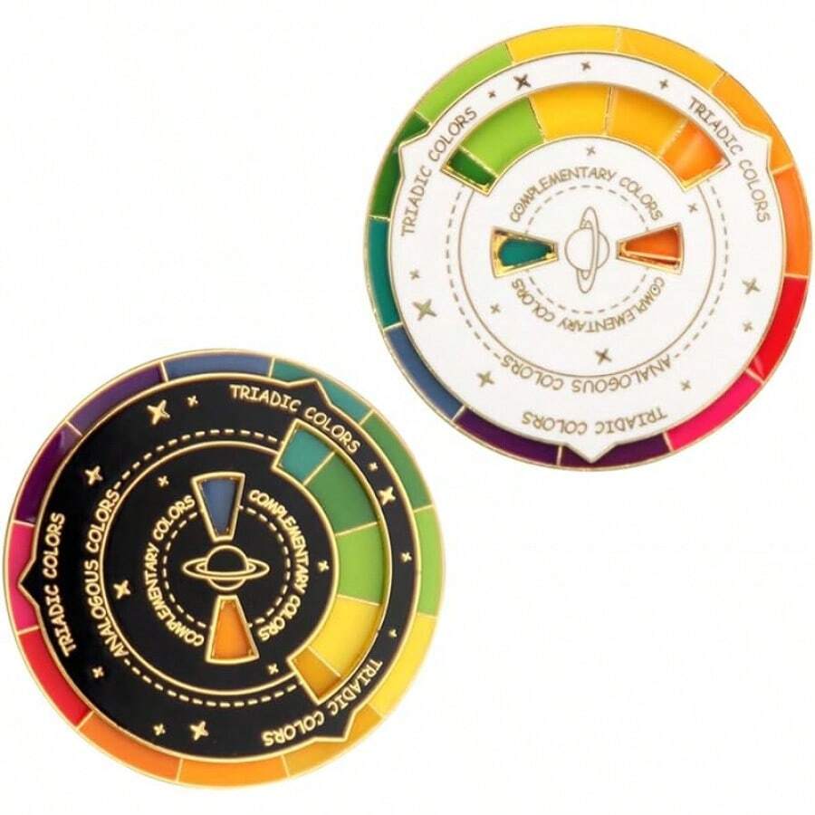 Color Wheel Enamel Pins - Spinning Color Wheel Lapel Pins - Aesthetic ...