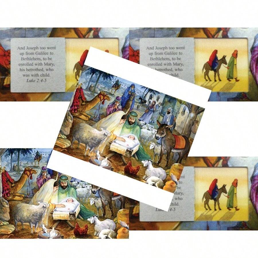 Newborn Child Nativity Advent Calendar Countdown To Christmas With ...