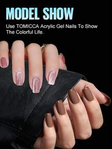 120pcs Medium-Long Square Gel Press-On Nails, Transparent Full Coverage ...
