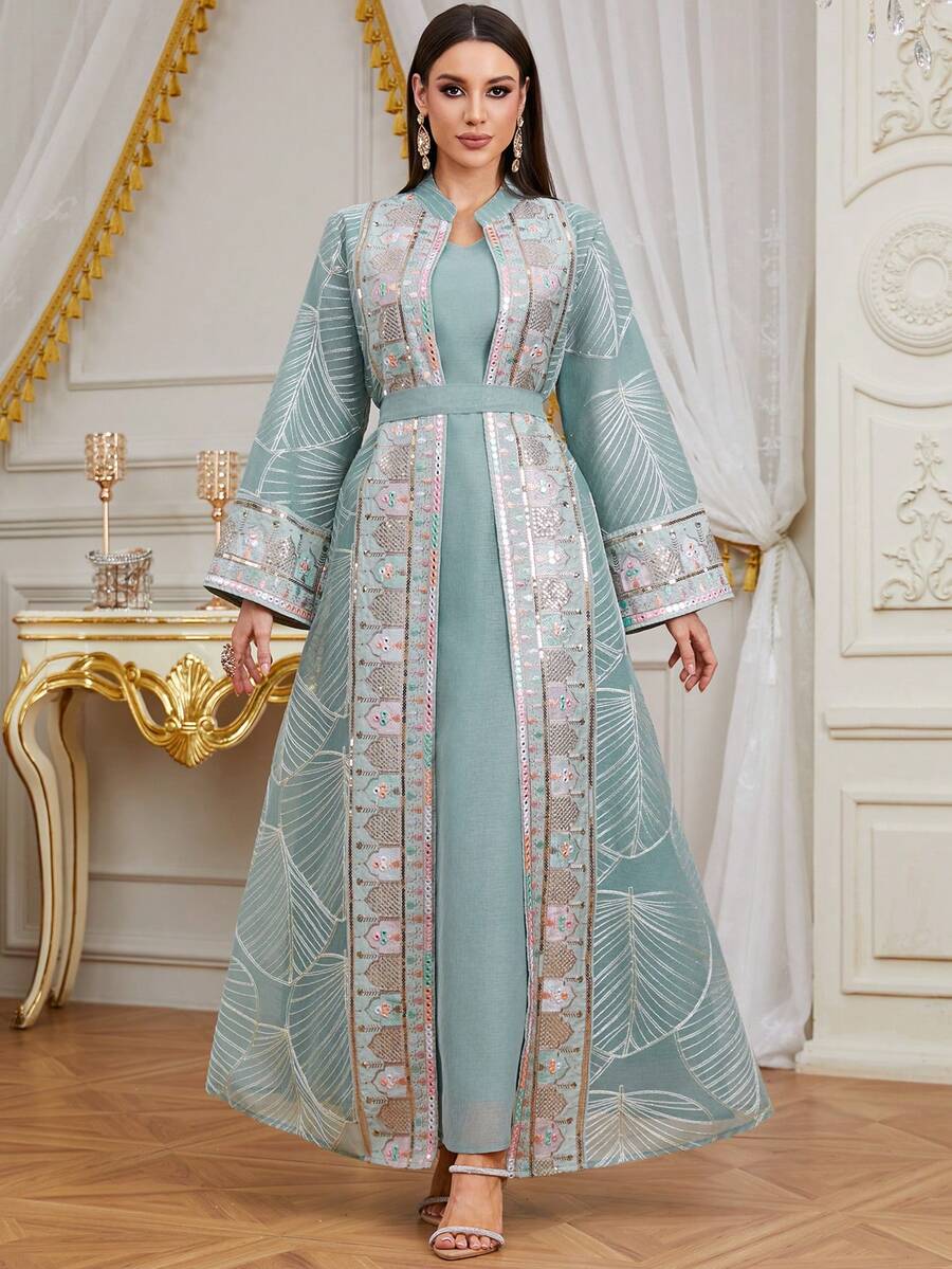 SISKAKIA Luxury Elegant Embroidery, Sequin Patchwork Woman Evening Dress, Suitable For Holidays ...