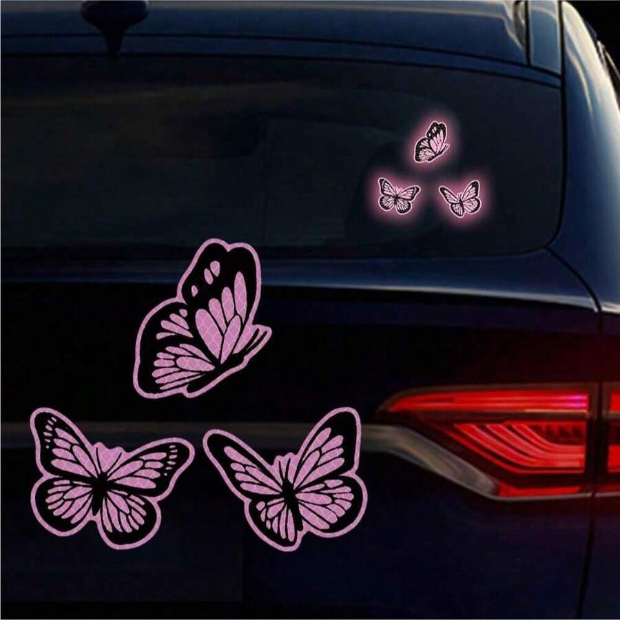 3pcs Vivid Butterfly Car PVC Stickers, Waterproof Decals For Car ...
