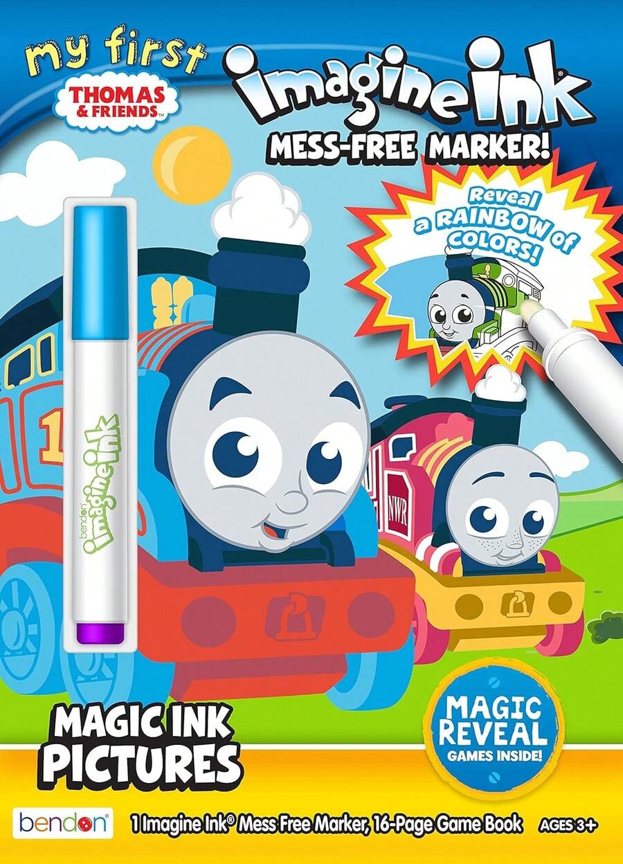 Bendon Thomas All Engines Go 16 Page Imagine Ink Coloring Book With 1 ...