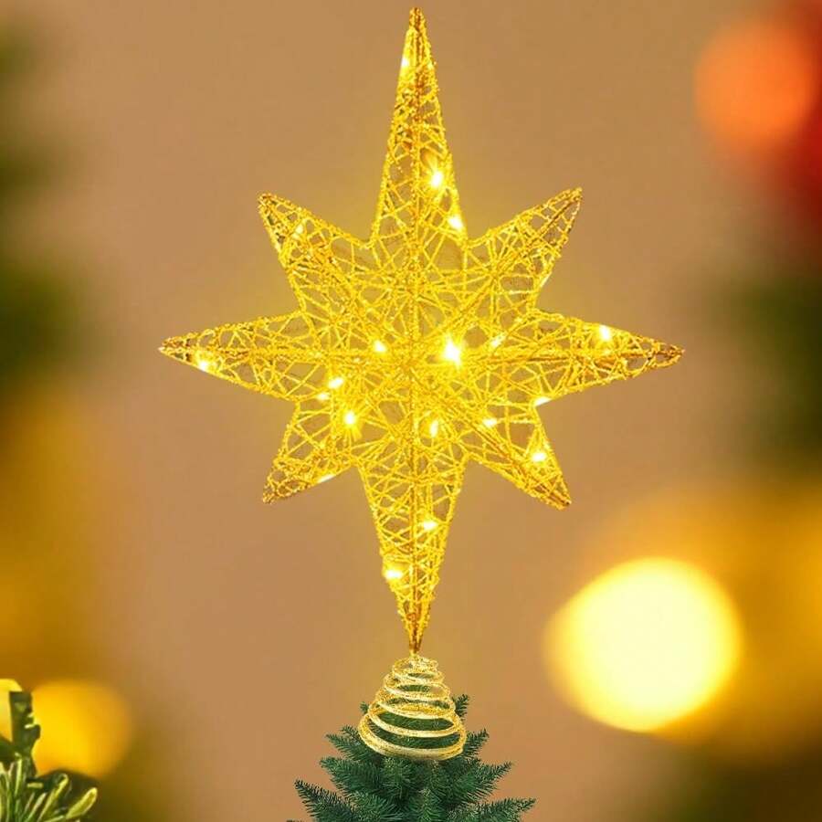 HomeChi Christmas Tree Star, The Star Christmas Tree With LED Lights ...