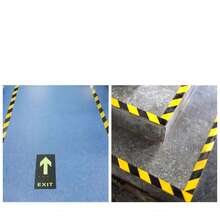 1 Roll 33m PVC Caution Tape, Black & Yellow Zebra Striped, Safety ...