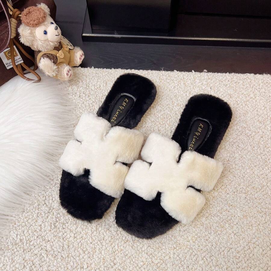 Chinelos Plush de Cor Sólida Premium, Chinelos Macios e Confortáveis ...