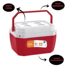 17 Liter Cooler Box With Colorful Handles For Pool, BBQ, Beach ...