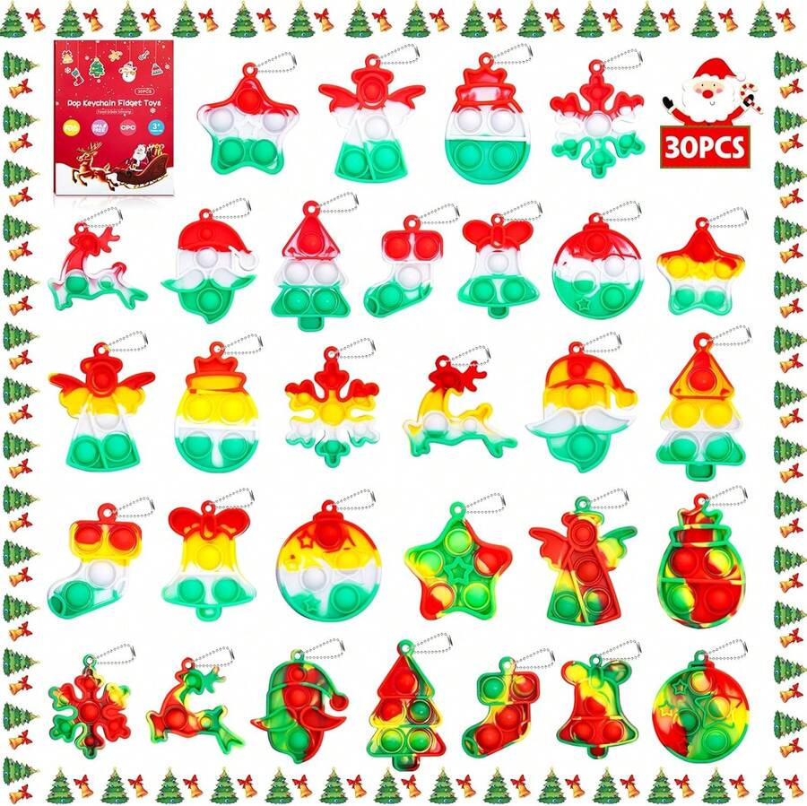 Pop Fidget Toys Bulk Its Party Favors For Kids 4-8 8-12 30 Pack Mini ...