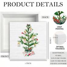 Christmas Mahjong Tree Wooden Box Sign Desk Decor Gifts For Mahjong ...