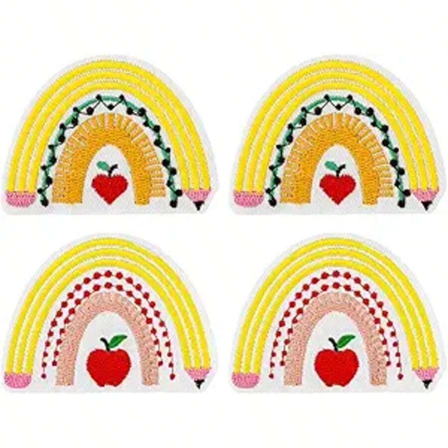 Back To School Iron On Patches - Cute Yellow Pencil Patches For Clothes ...