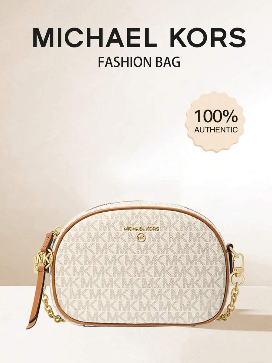 Michael Kors Jet Set Charm Small Monogram Camera Crossbody Bag Shoulder ...