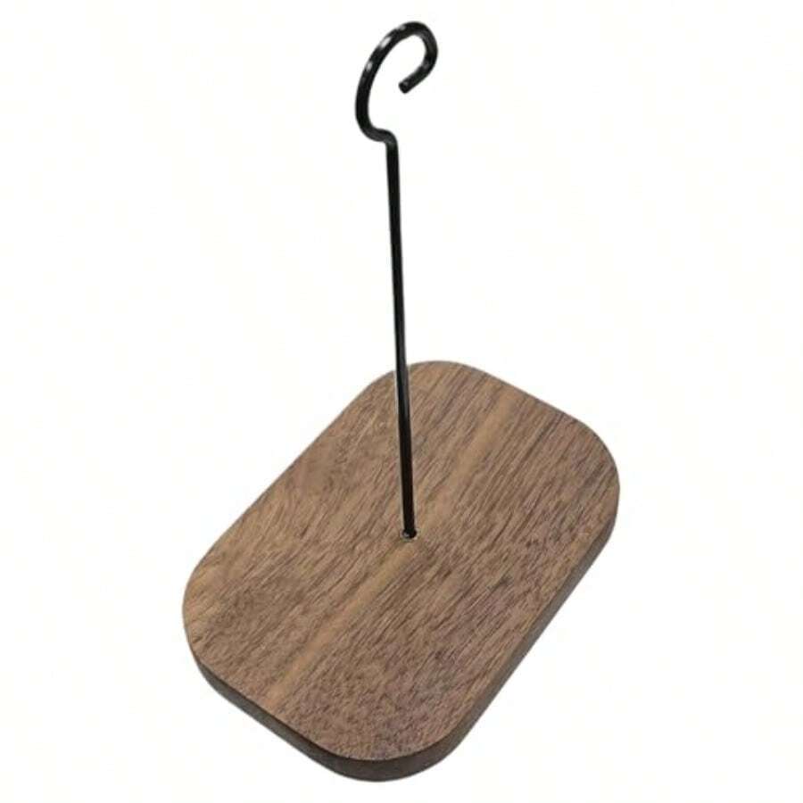 LKJH Plant Hooks Outdoor Wall Adhesive Hanger Wooden Iron Wind Chime ...