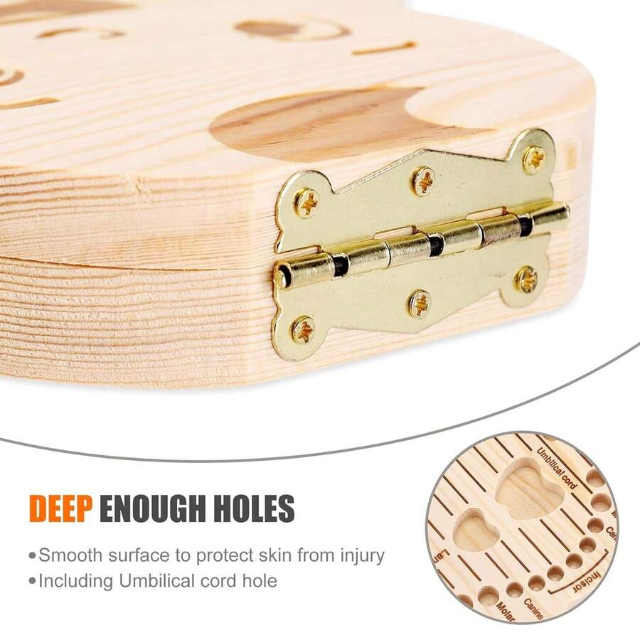 Babytandendoosje, houten bewaardoosje voor babytanden, schattig ...
