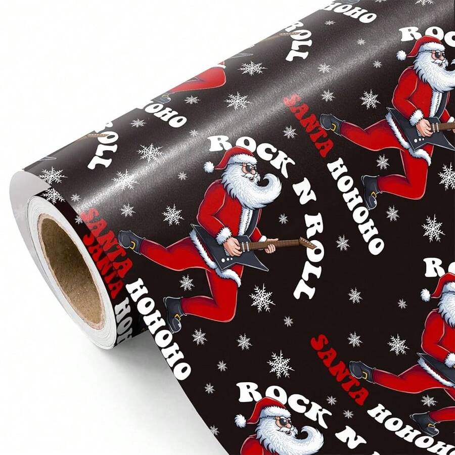 Funny Christmas Wrapping Paper Roll - Mini Roll - 17 Inch X 16.5 Feet ...