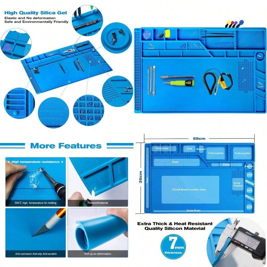 Silicone Soldering Mat Large Anti Static Magnetic Electronic Repair ...