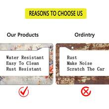 2D Metal License Plate Frame Cover Vibrant Abstract License Plate Frame ...