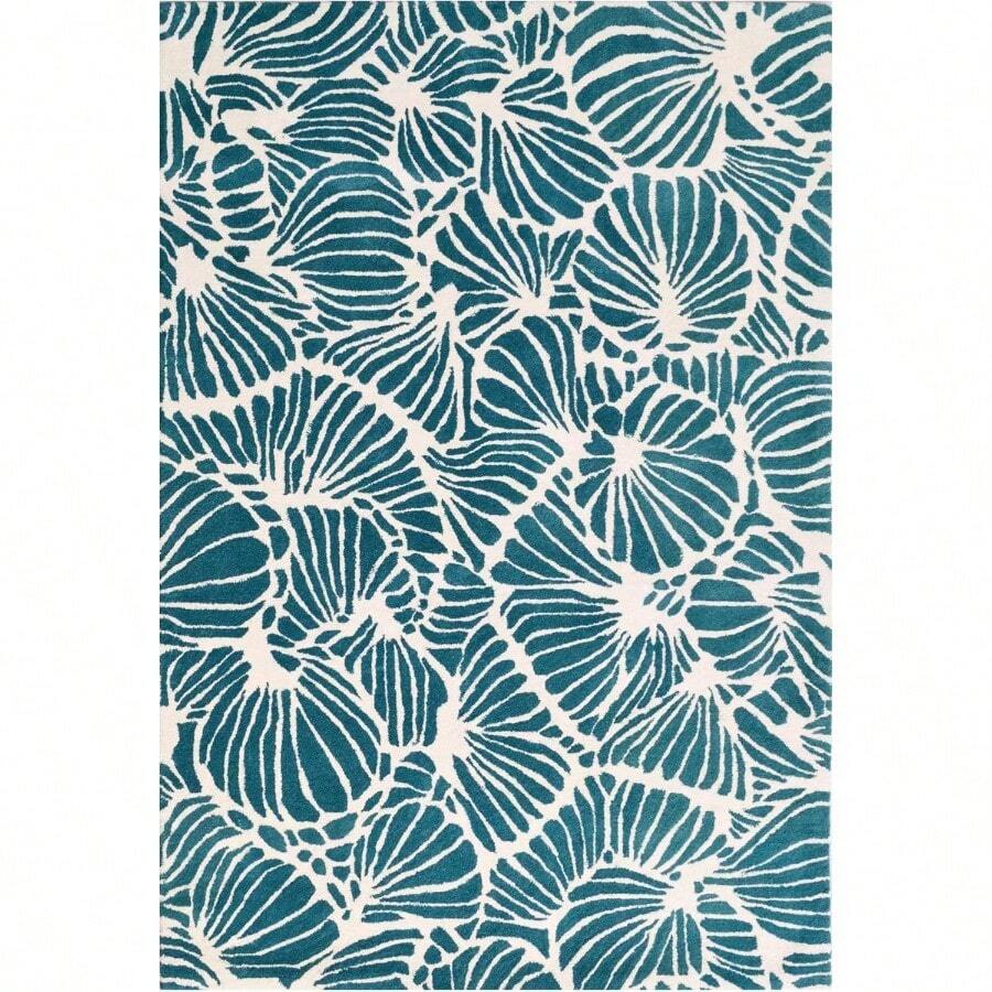 Designer Handmade Wool RugJessica 6351Teal Ivory110x160cm for Sale ...