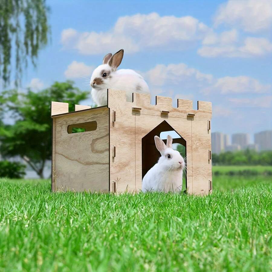 1pc Random Color & Style Shipped, Small Animal Rabbit Hideaway Castle ...