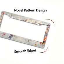 2D Metal License Plate Frame Cover Vibrant Abstract License Plate Frame ...