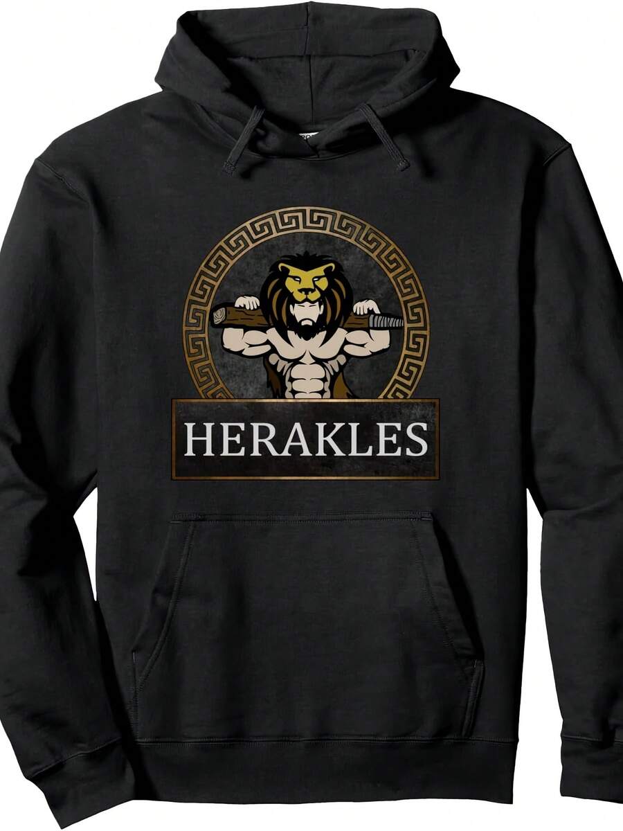 Herakles Ancient Greek God And Hero Son Of Zeus Symbol Pullover Hoodie ...