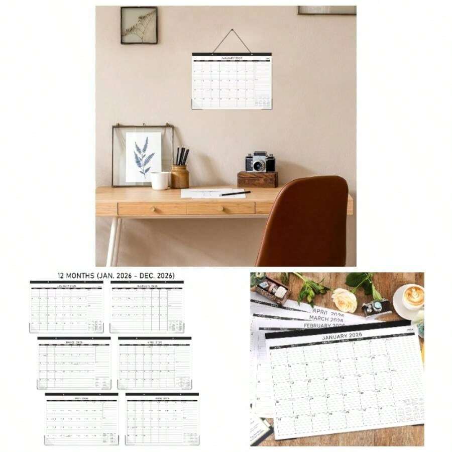 2026 Desk Calendar - Jan 2026 - Dec 2026, 12 Months Calendar 2026, 17x ...