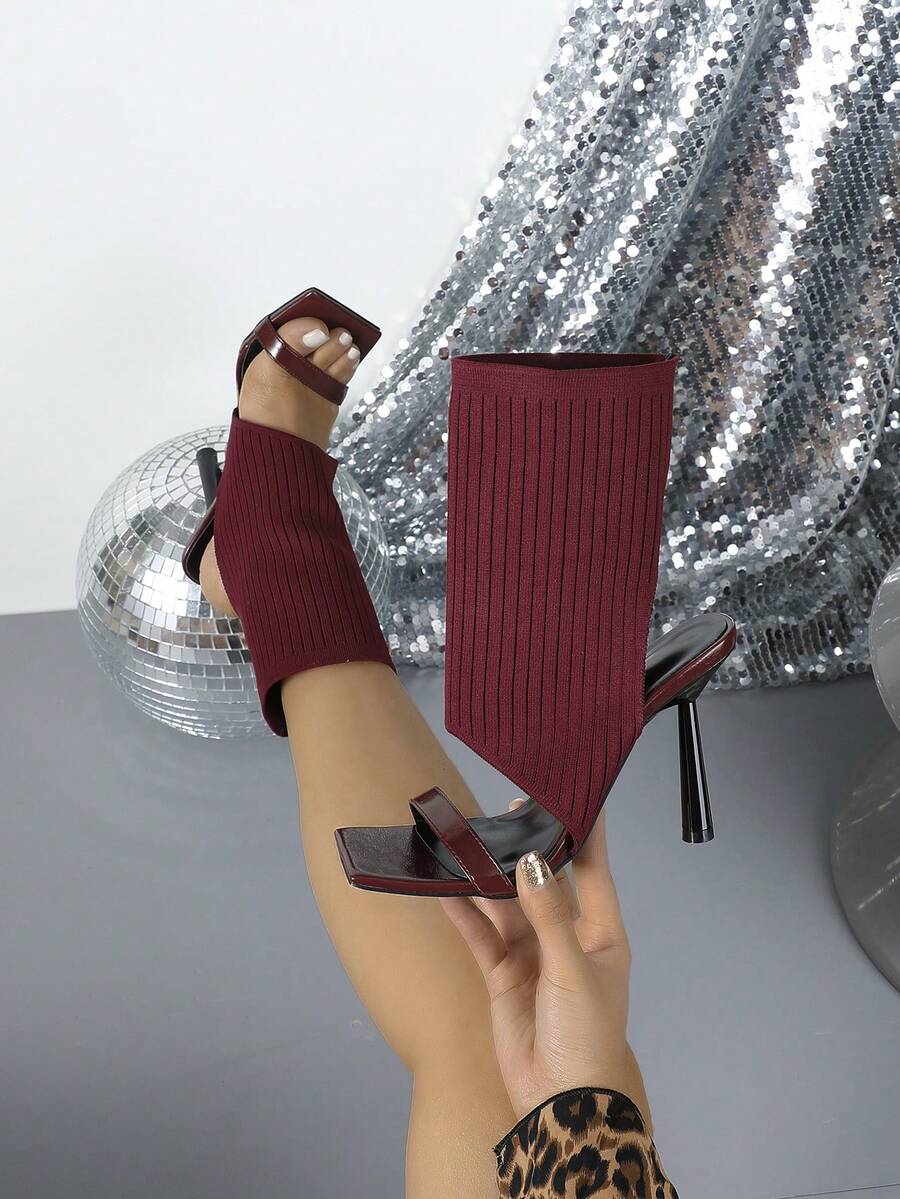 Women's Elegant One-Strap High Heel Sandals, Suitable For Commuting ...