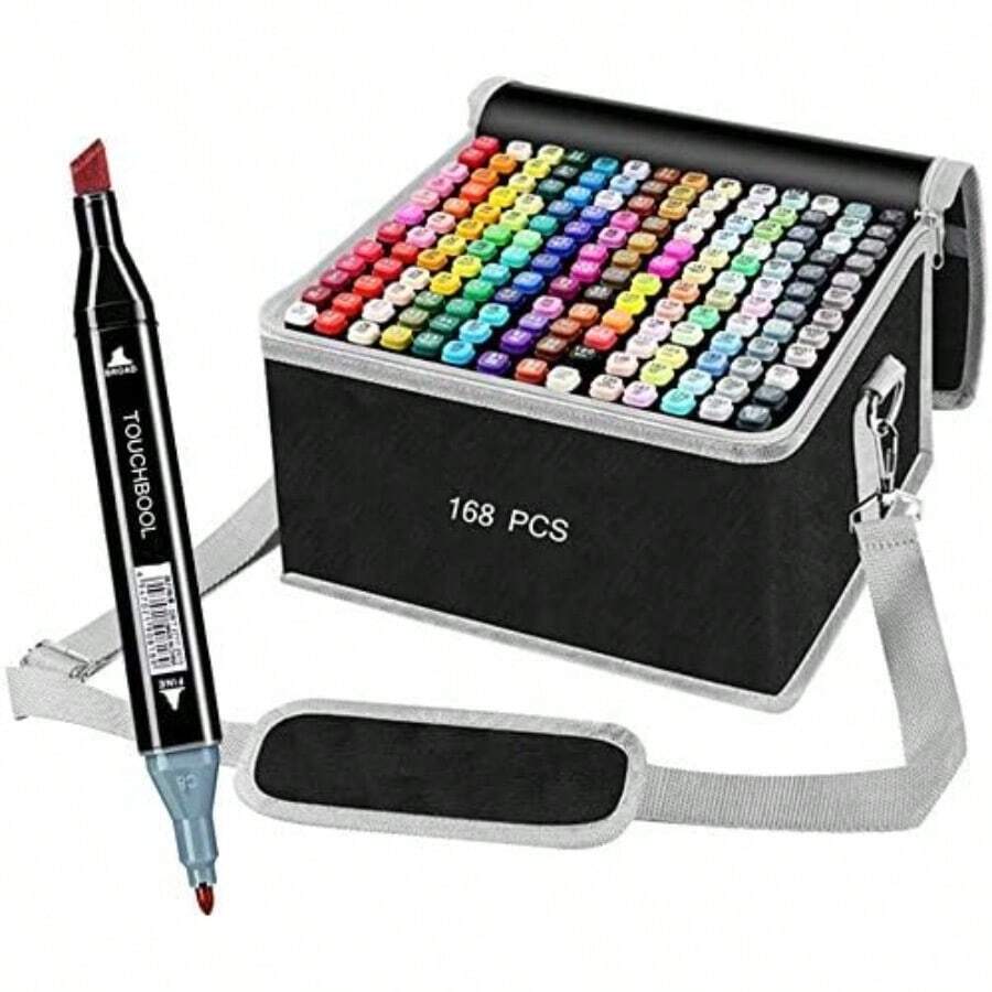 168 Color Alcohol Markers Pen Set For Drawing Artist Art Markers ...