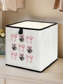 1pc Bow Pattern Open Storage Box, Stackable Organizer Drawers, Durable ...
