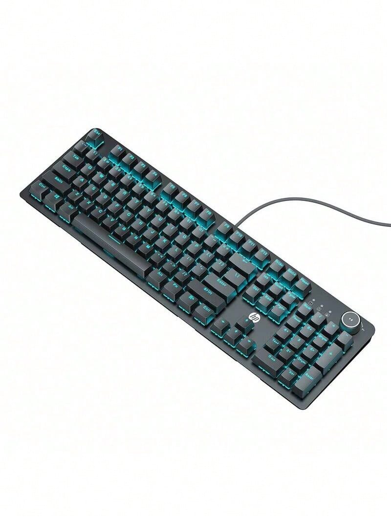 HP Teclado mecânico K10G: layout de 104 teclas, switches hot-swappable ...