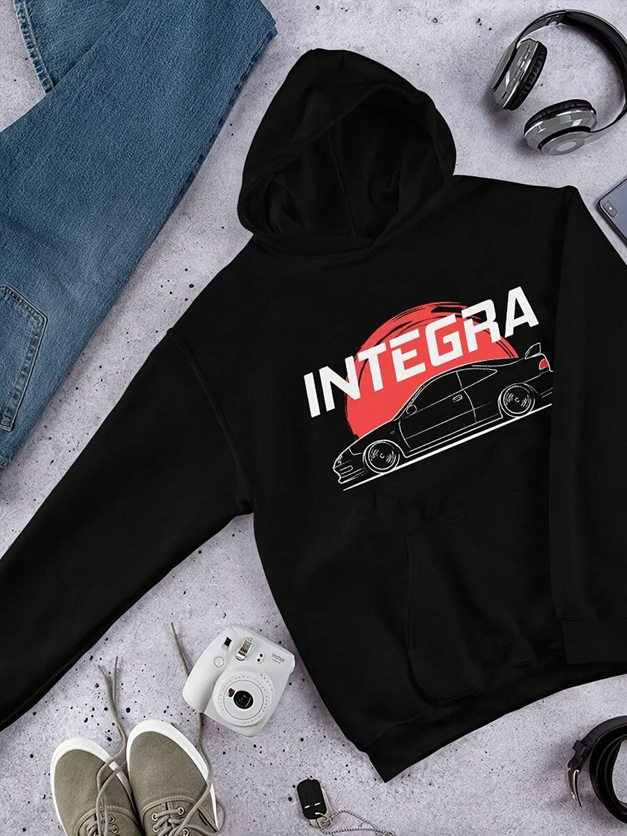 1 Black Hoodie Integra 2 Type R Hoodie JDM Racing Car Rel 280gsm Pure ...