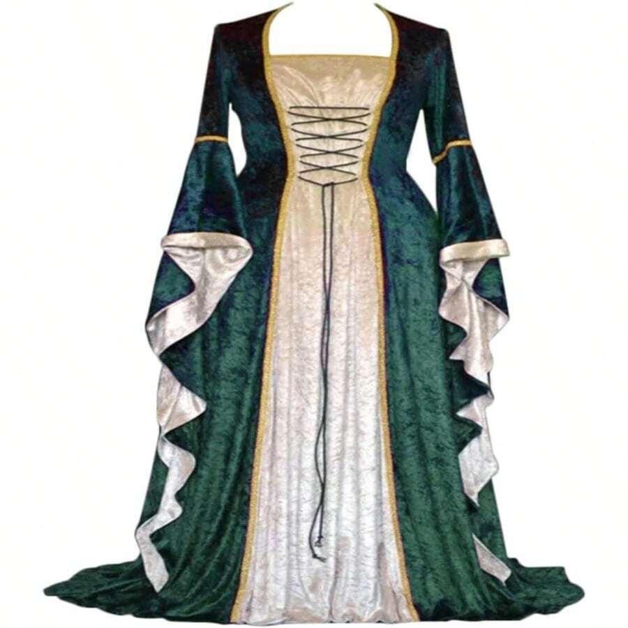 Costume Bay Womens Medieval Gothic Renaissance Gown Velvet Witch Wench ...