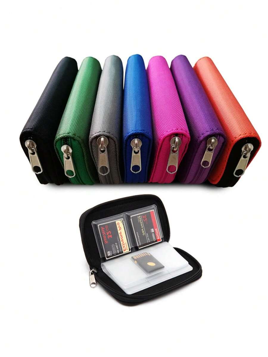 Memory Card Storage Bag Carrying Case Holder Wallet 22 Slot For CF/SD ...