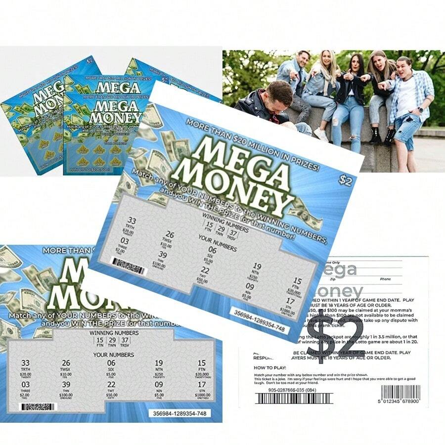 Find Funny Gift Ideas' 4 Pack Fake Lottery Ticket Scratchers Prank ...