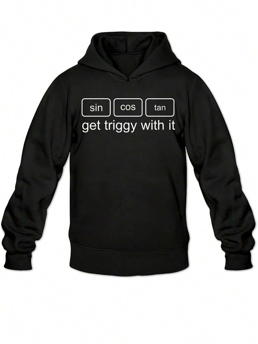 Sudadera con capucha negra de 280g para hombres con el texto "Get ...