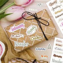 127pcs/4 Sheets Monthly Planning Stickers - Monthly Calendar Words ...