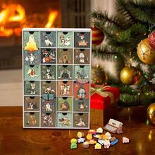 Wooden Holiday Calendar, Reusable Advent Calendar With 24 Drawers ...