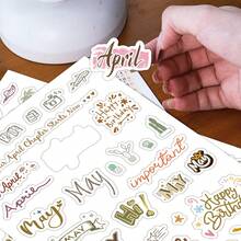 127pcs/4 Sheets Monthly Planning Stickers - Monthly Calendar Words ...