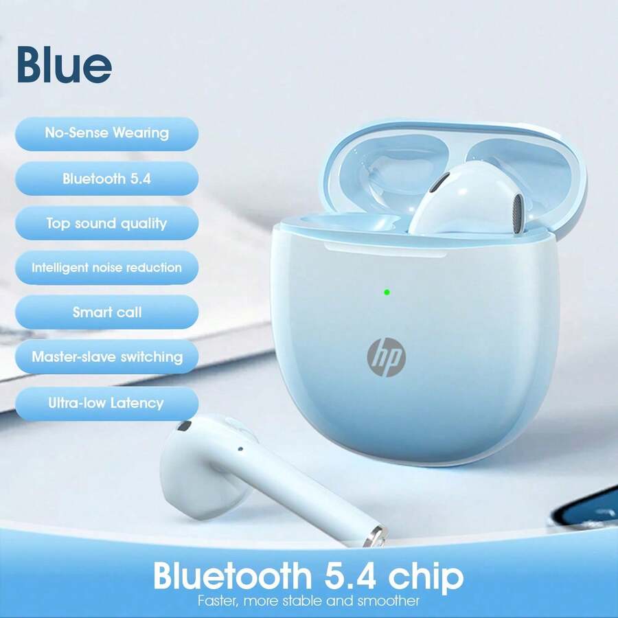 HP H10H Bluetooth Wireless Headphones, Semi-In-Ear, Extra-Long Battery ...