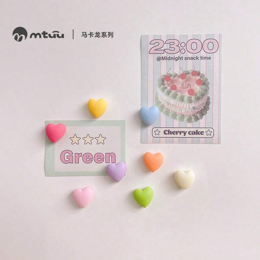 8 Stücke Cartoon Stern & Herz Kühlschrankmagnet, bunte Mini-Herz ...