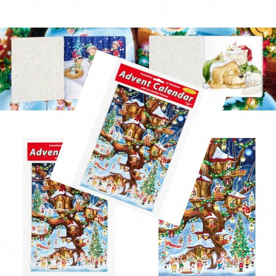 Elves' Treehouse Advent Calendar Countdown To Christmas With Holiday ...