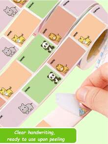320 PCS Forest Animal Name Stickers, Adorable Panda Tiger Lion Designs ...