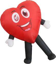 Rotes Liebesherz Aufblasbares Kostüm, Lustiger Luftblasanzug ...