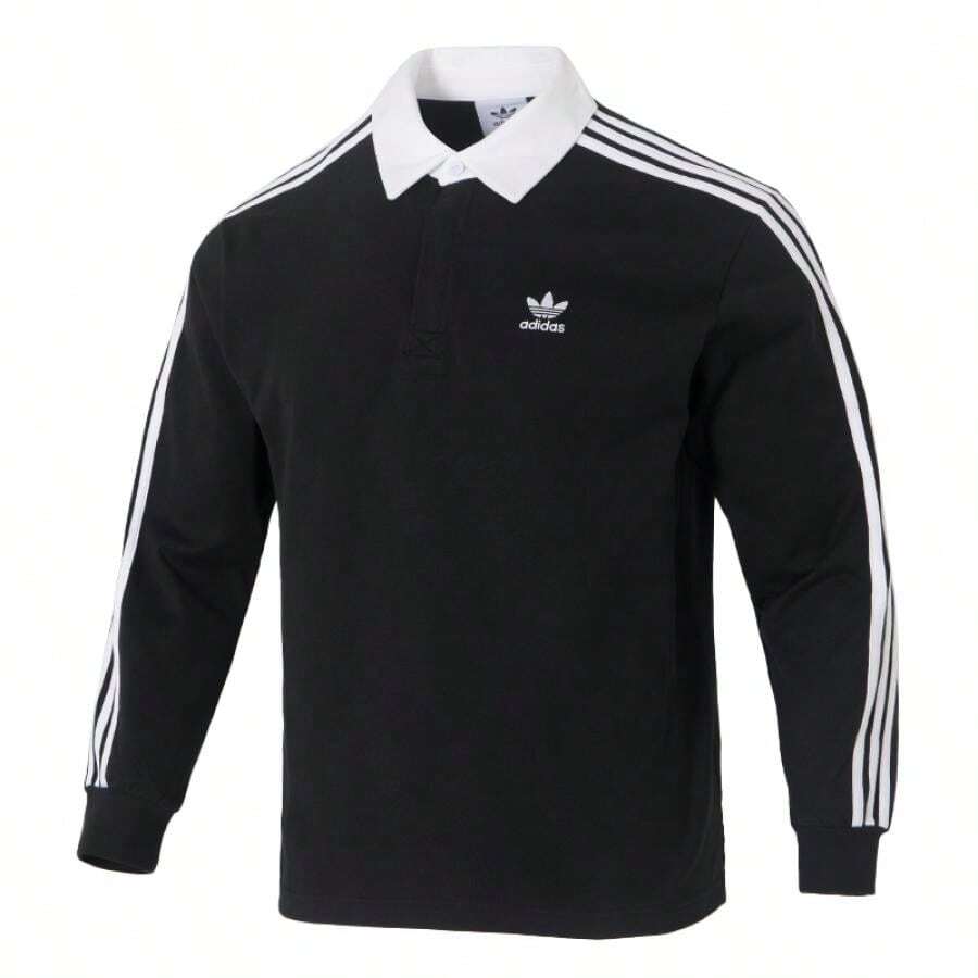 Adidas Top Polo Masculina, Polo Rugby de Manga Longa, Clássico Retrô ...