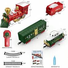 Christmas Remote Control Train Set With Lights And Sound Effects ...