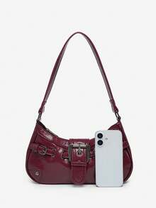 1pc Women's Vintage Melade Angola Red Distressed Soft Leather ...