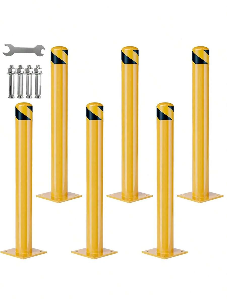 Parking Posts 6 Pack, 76cm Free Standing Safety Bollards With ...