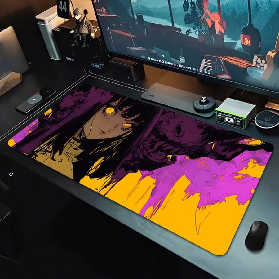 Alfombrilla de escritorio con diseño de chica de anime de terror X4 XXL ...