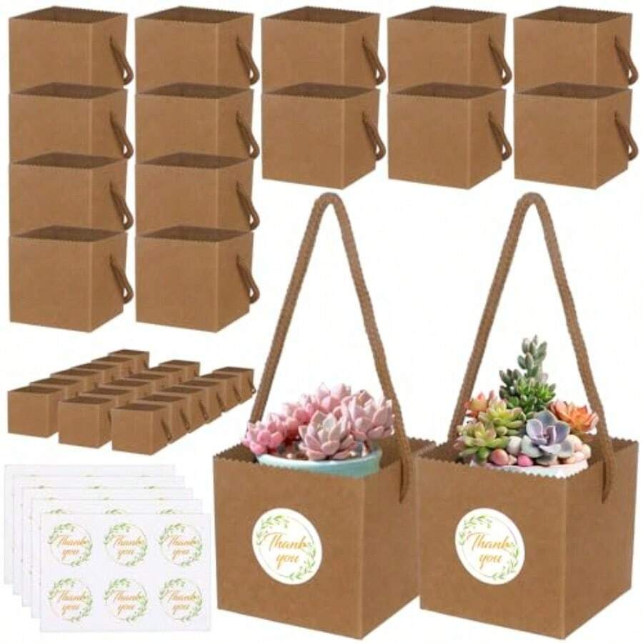 D40pcs Succulent Wrap Bags Bulk Fits 2.5 Inch Pots With Thank You ...